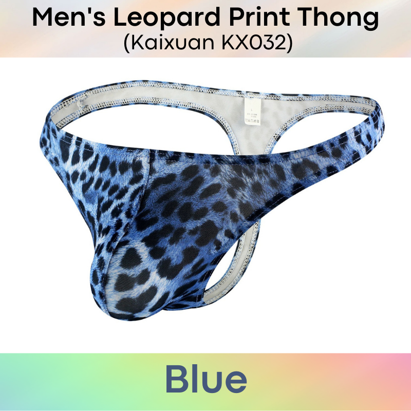 Men's Thong : Leopard Print High Hip Underwear (Kaixuan KX032) – AhBoy2Man